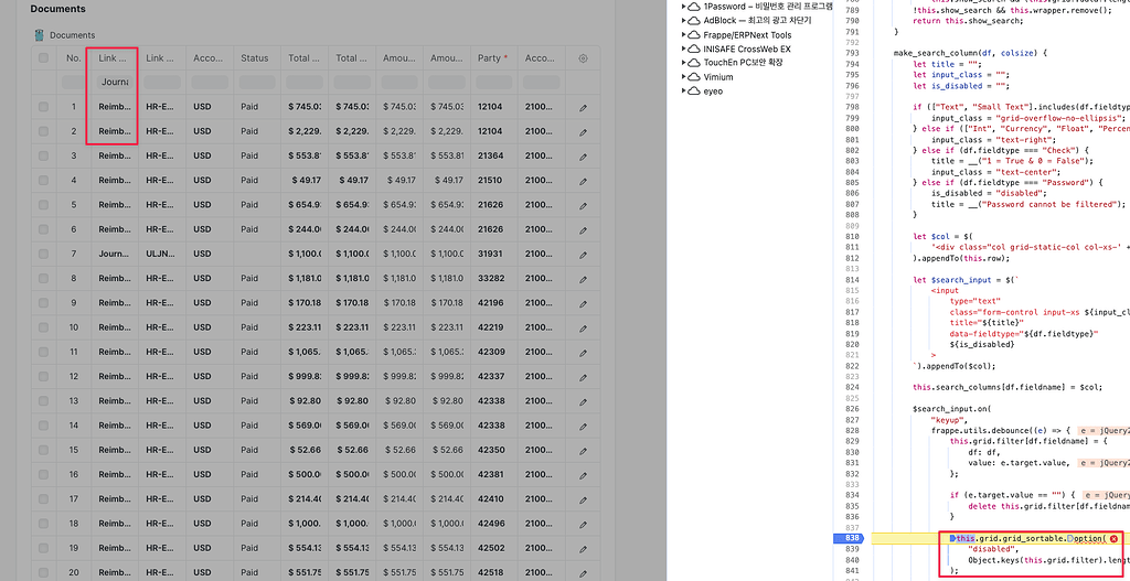 Child table filter not working with submitted doc - Bug - Frappe Forum