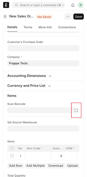 How to activate barcode scanning on mobile devices - ERPNext - Frappe Forum