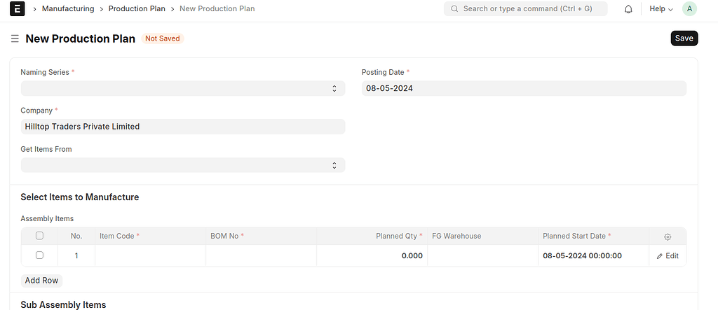 Item group as naming series for production plan - Frappe Forum