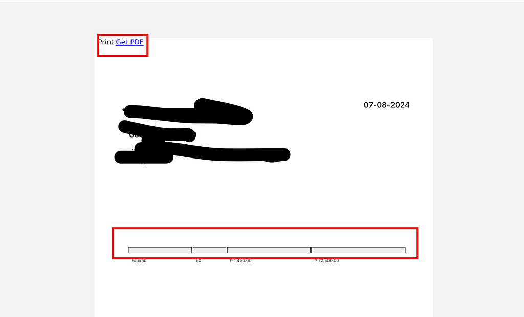How can I remove this PDF and Row Table see in picture below : Print ...