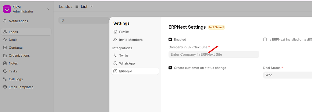 Frappe CRM not showing Leads after ERPNext Integration enables - Frappe ...
