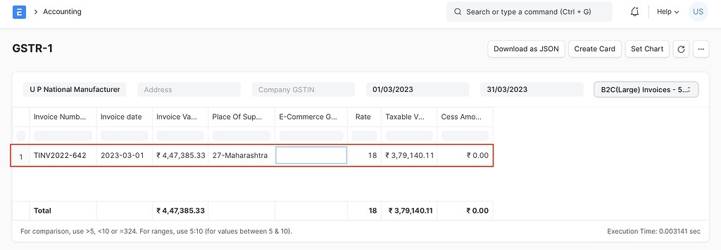 Double Entry In Json File For Gstr 1 In B2csmall And B2c Large 2368