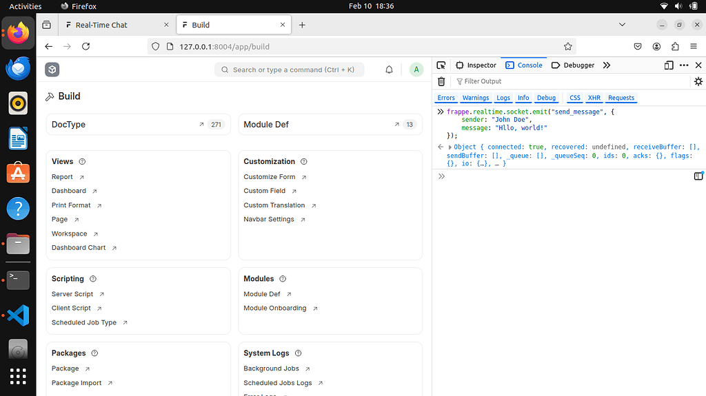 Web Page Socket.io Not working - Frappe Forum