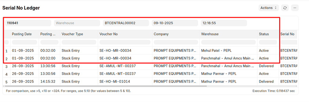 🐞 Bug: Same Serial No Allowed in One Stock Entry (Material Receipt) for ...