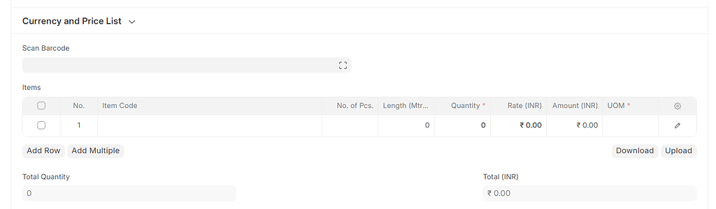 Setting default columns in Child Table for All Users - ERPNext - Frappe Forum
