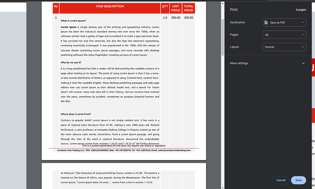 How to avoid overlapping footers in custom print format - Print Formats ... How to avoid overlapping footers in custom print format - Print Formats ...