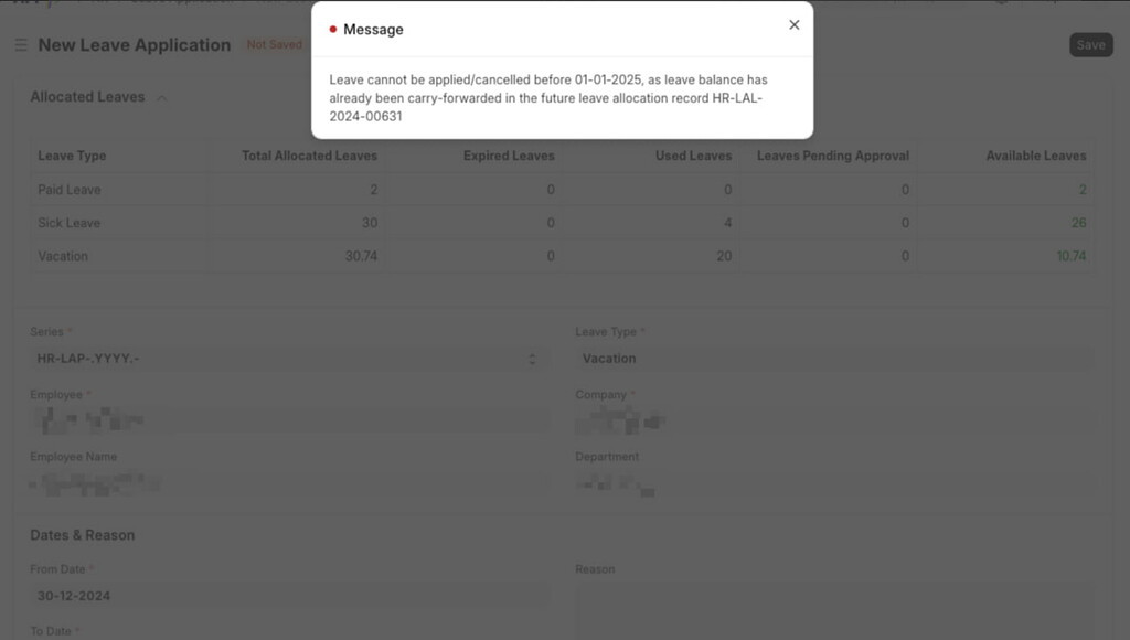 Managing Leave Policies across multiple years - Frappe HR - Frappe Forum