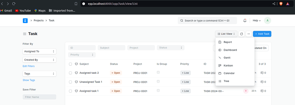 Unable to add custom view under List View - Customization - Frappe Forum