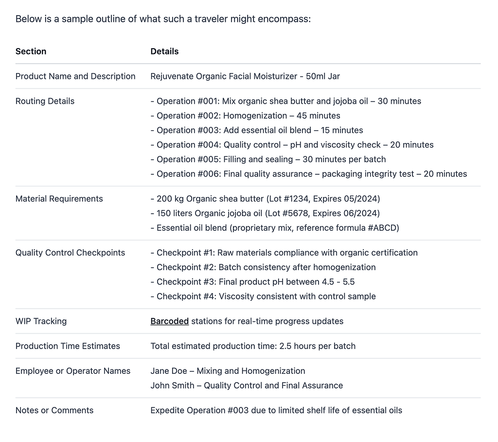Manufacturing traveler report - Manufacturing - Frappe Forum