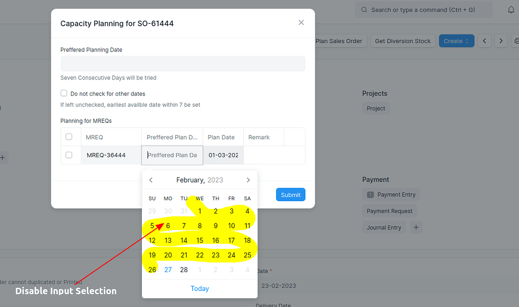 How not restrict old date selection from Calender for a custom field - Customization - Frappe Forum