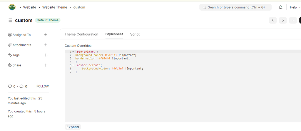 How to change navbar and button colors - Customization - Frappe Forum