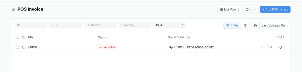 ERPNext POS Invoice Status Filter Bug - ERPNext - Frappe Forum
