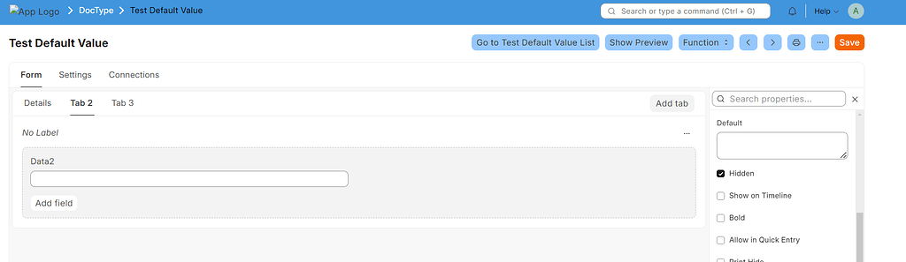Blank Screen Issue When Navigating to Hidden Tab Fields - Bug - Frappe Forum