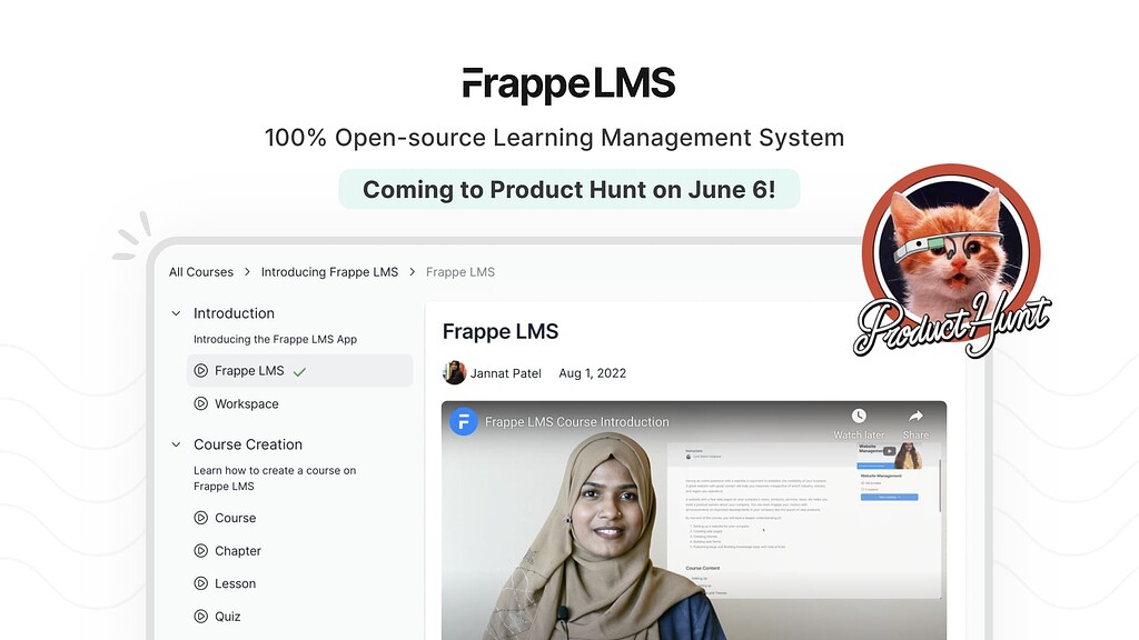 Frappe LMS will go live on Product Hunt - 6th June, 2023 - LMS - Frappe Forum