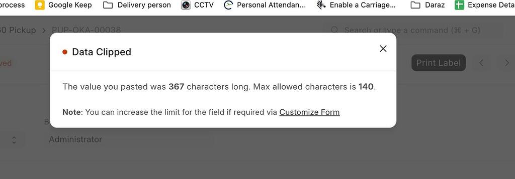 How to solve the max characters is allowed 140? - ERPNext - Frappe Forum