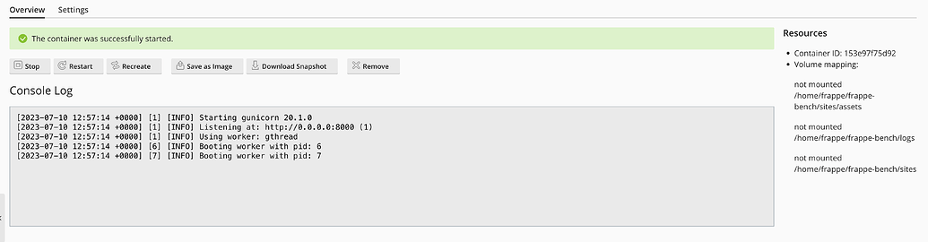 How To Configure Erpnext Docker Hub Image On Plesk Obsidian Docker Extension Settings Erpnext
