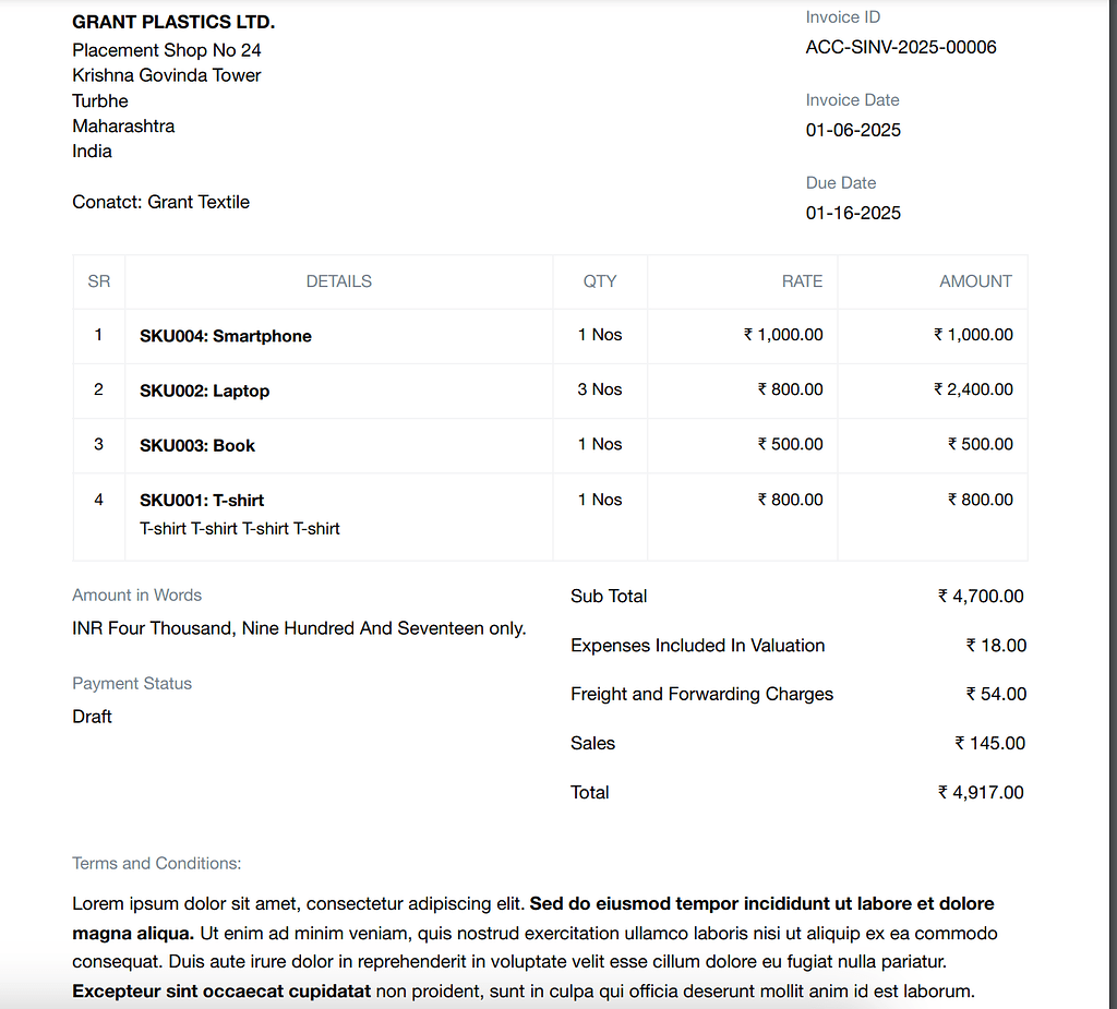 New print format for Sales Invoice(develop & v15) - ERPNext - Frappe Forum
