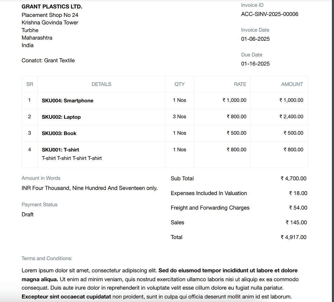 New print format for Sales Invoice(develop & v15) - ERPNext - Frappe Forum