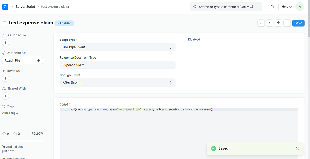 Just Want To Write A Simple Server Script To Call A Function Erpnext Frappe Forum 0999