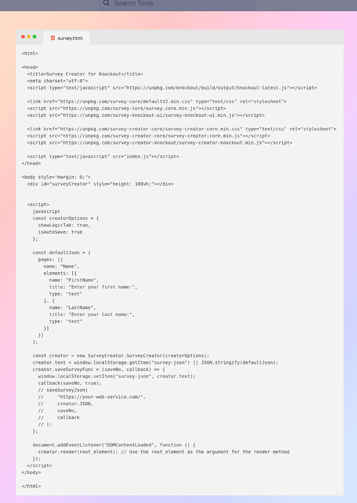 How Do I Make This Code Work In Custom Html Block Doctype Frappe 2944