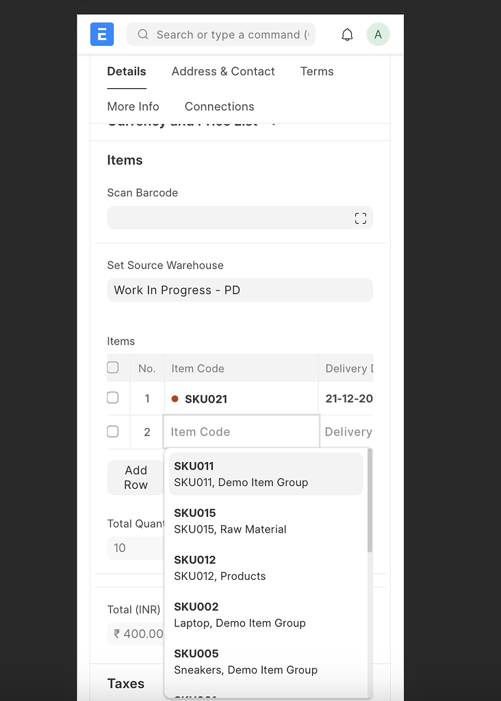 Unable To Select Item From Listbox In Ios Erpnext Frappe Forum