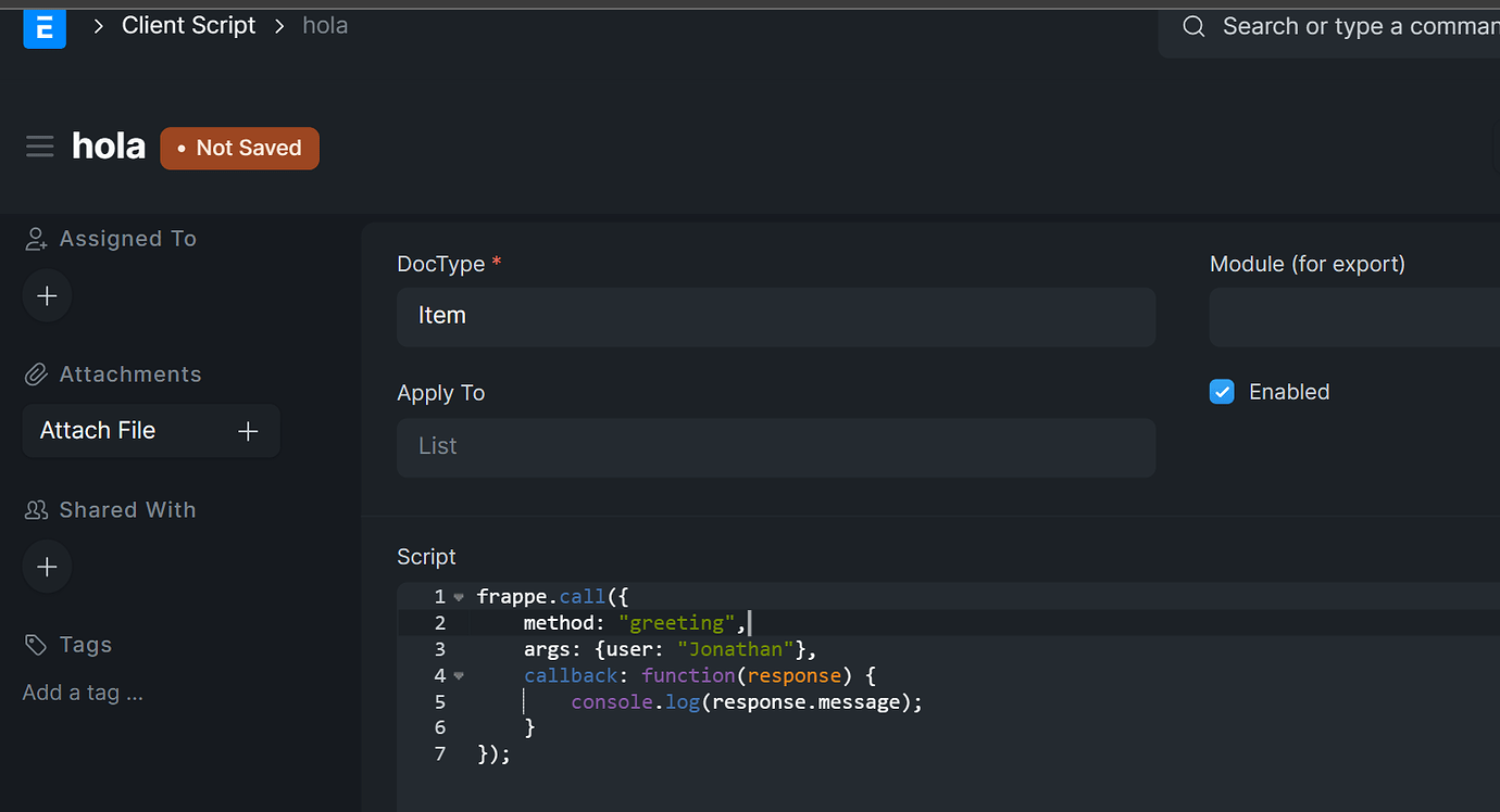 How To Pass Argument To A Server Script Function With Client Script Custom Script Frappe Forum