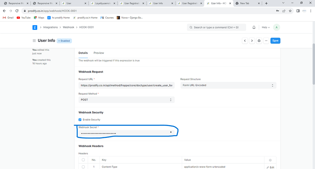 What Should Be Mentioned In The Field Webhook Security While Creating A Web Hook Frappe Forum