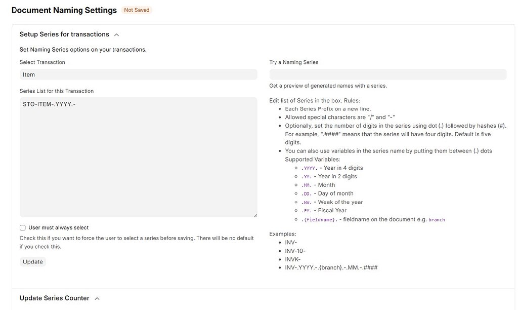 Document Naming Settings - Stock/Inventory - Frappe Forum