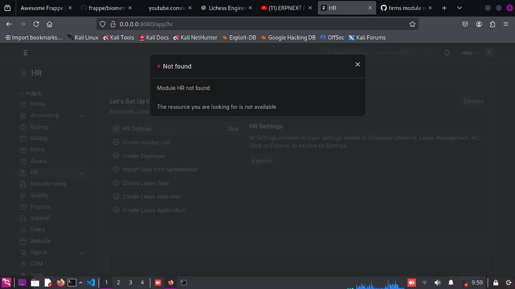 Hr module installation - ERPNext - Frappe Forum