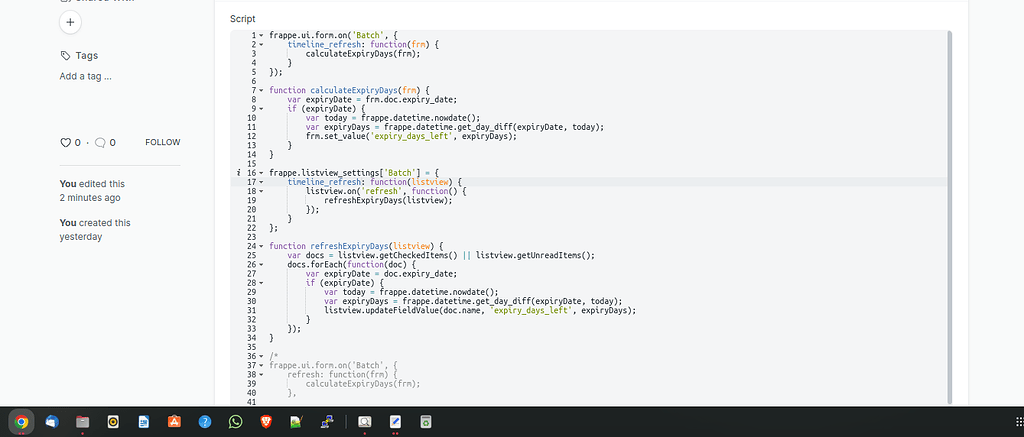 How my custom field data will automatically saved? - ERPNext - Frappe Forum