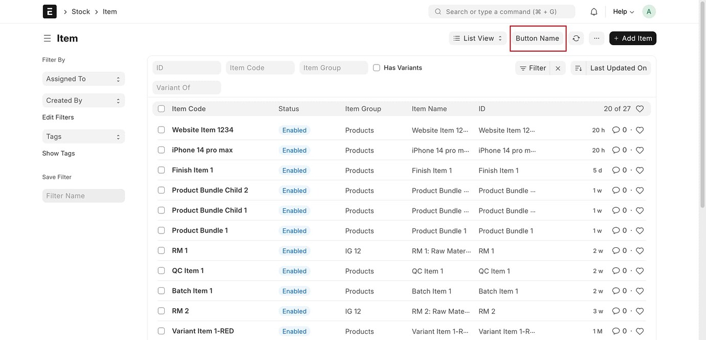 Custom button in list view in version 15 - Frappe Forum