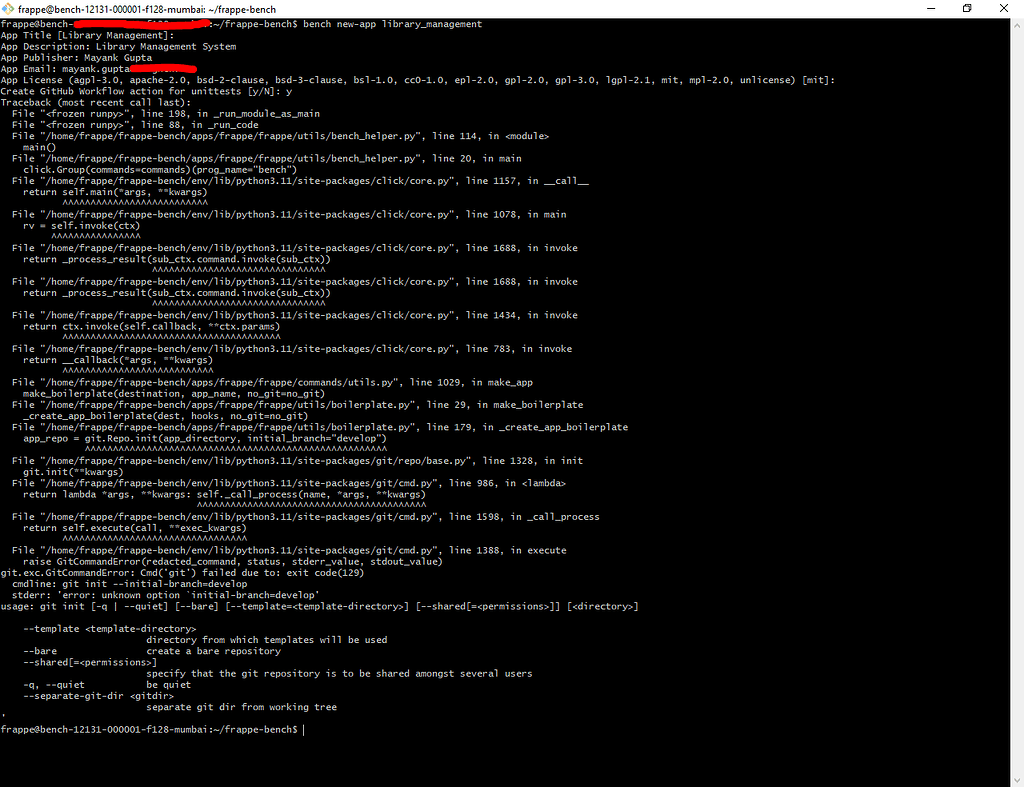 Getting error while installing 