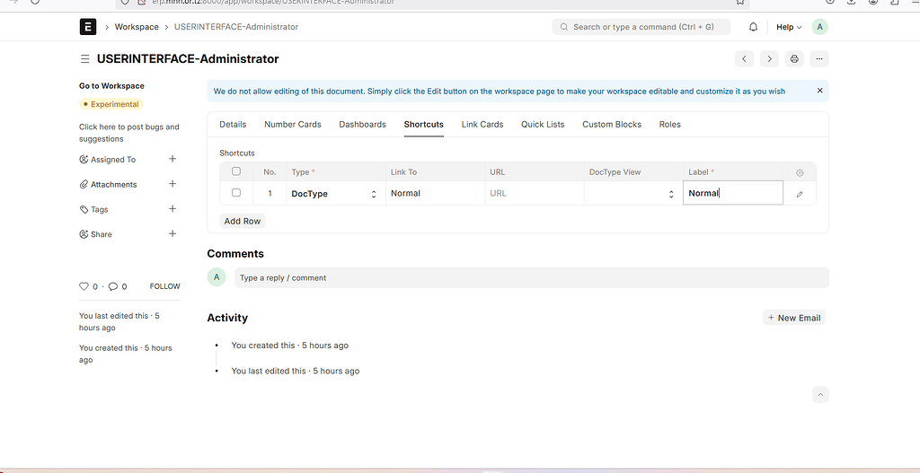 Cannot Create a Shortcut in Workspace – No Save Option & "We Do Not Allow Editing" Message ...