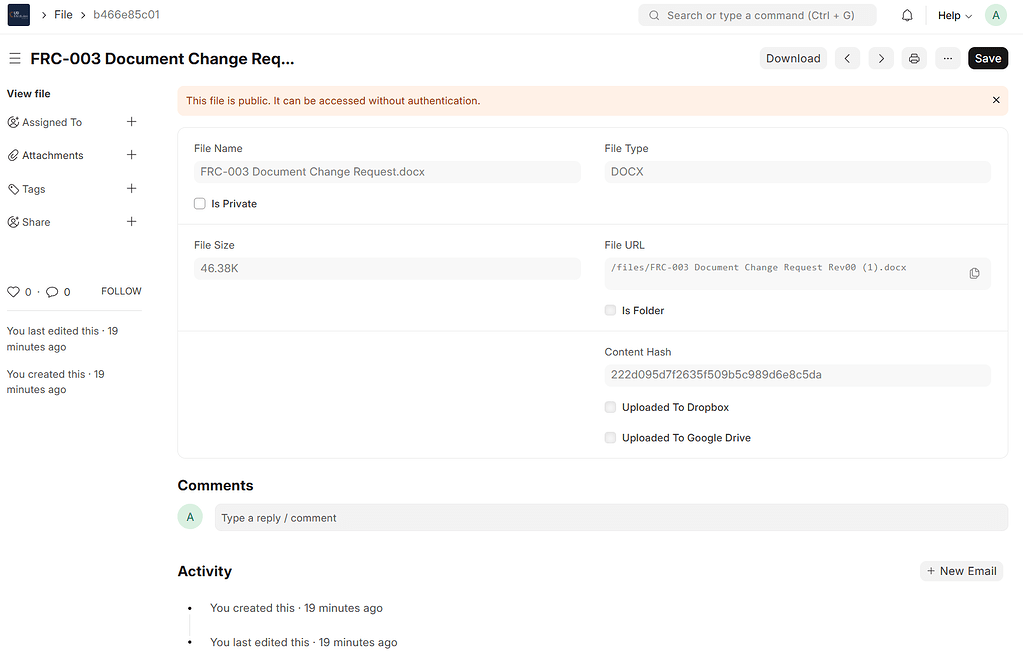 Incorrect URL File - ERPNext - Frappe Forum