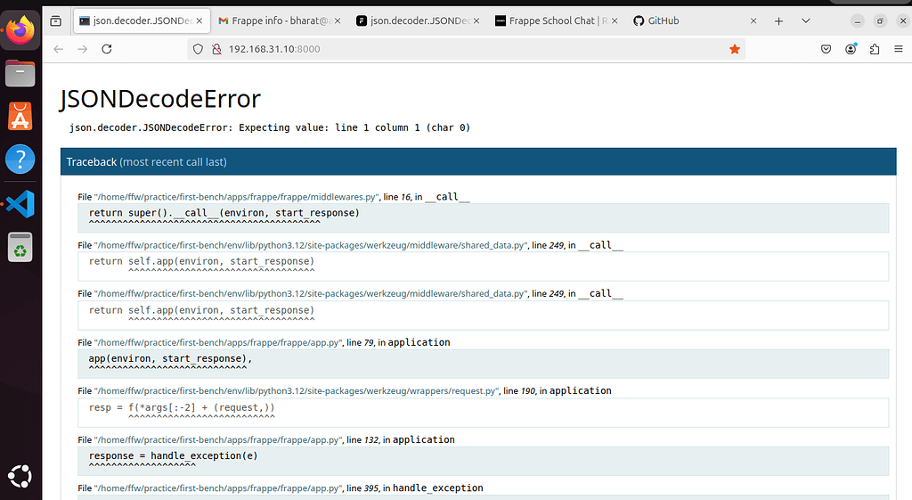 JSONDecodeError - Frappe Framework - Frappe Forum