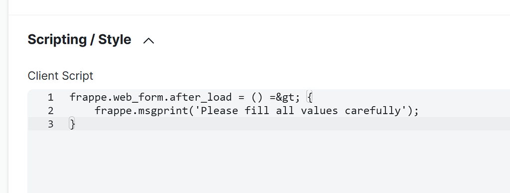 Problem with ClientScript on Web Forms - Website - Frappe Forum