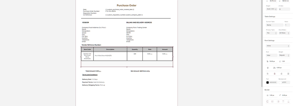 Print format table print error in the new designer app - ERPNext - Frappe Forum