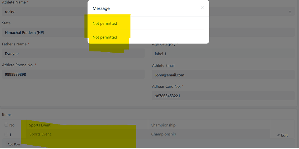 Error while fetching child table value on webform for guest - Website - Frappe Forum