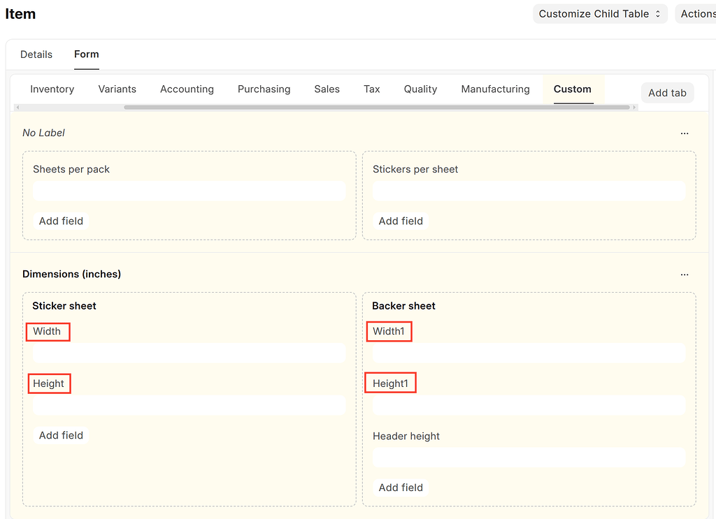 Best practices for duplicated custom fields, where "is a" - ERPNext - Frappe Forum