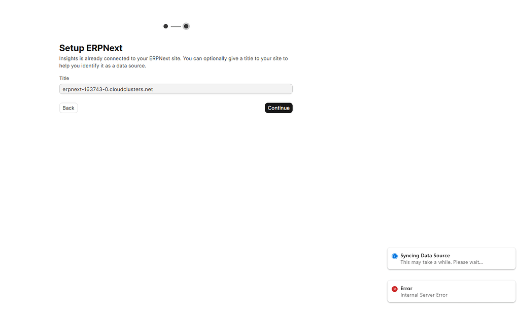 How can I solve this error when I click on continue button? - ERPNext - Frappe Forum