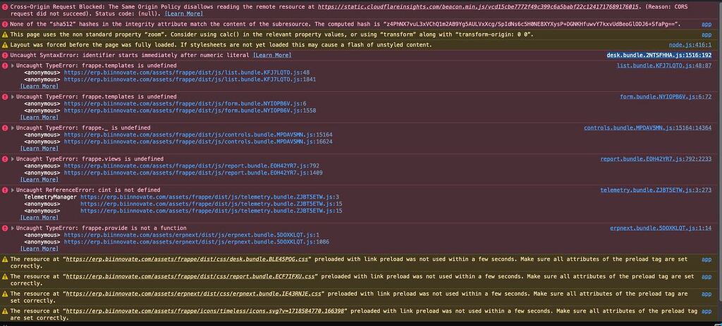 How to solve issue of the E logo stuck at login in frappe - ERPNext - Frappe Forum