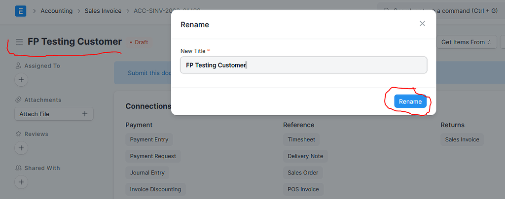 Prevent Users from Renaming Doc - Frappe Framework - Frappe Forum
