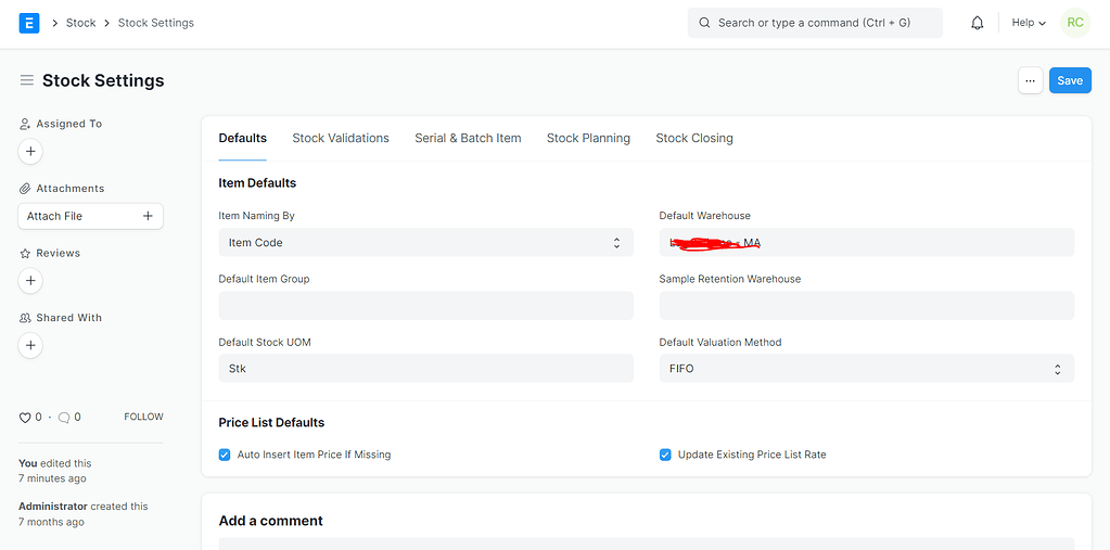 What does this setting does? "Update Existing Price List Rate" - Frappe Forum