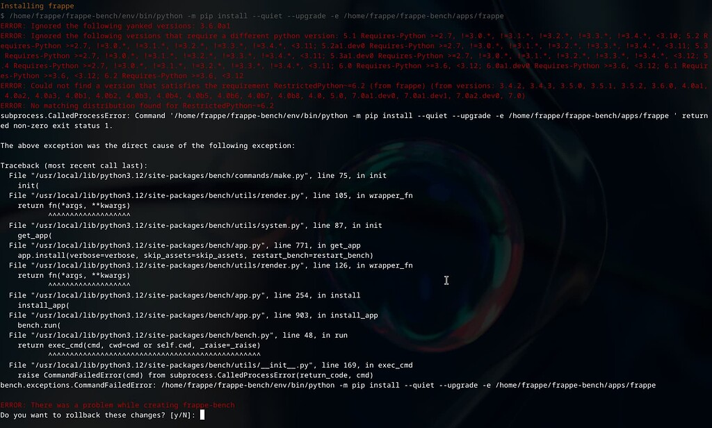 When trying to install ERPNEXT on fedora 39 I get this error - ERPNext ... When trying to install ERPNEXT on fedora 39 I get this error - ERPNext ...
