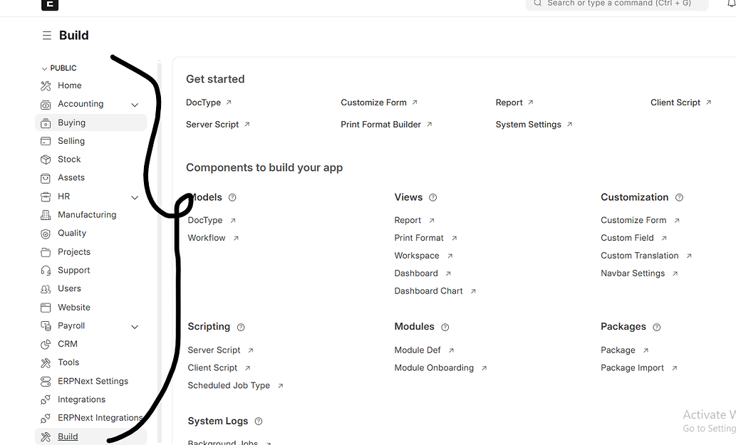 How To Add A Custom Module To The Left Sidebar In Erpnext Erpnext Frappe Forum