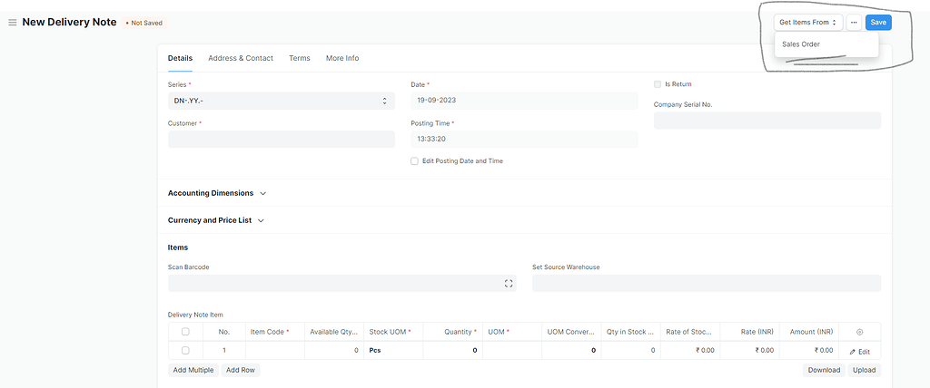 [Dev Help] Get Child Items from Sales Order in Delivery Note - Customize ERPNext - Frappe Forum
