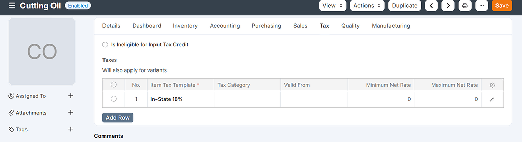 Item tax template not fetched - ERPNext - Frappe Forum