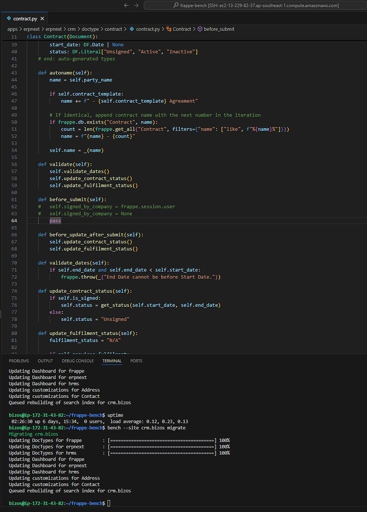 Modified code not applied - ERPNext - Frappe Forum