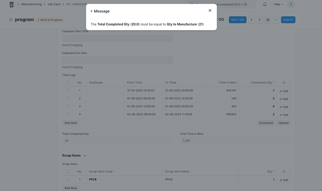 Job card execution - ERPNext - Frappe Forum