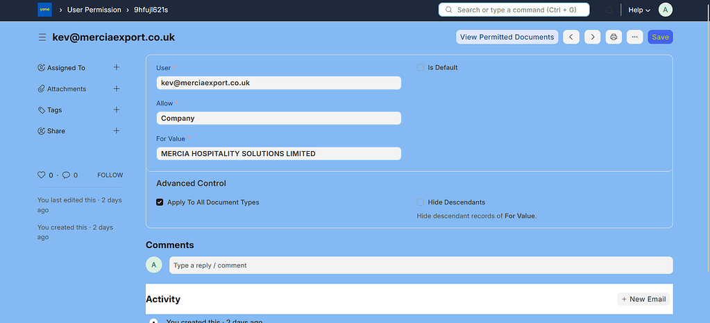 Companies not getting filtered as per user permissions in Tree View ...